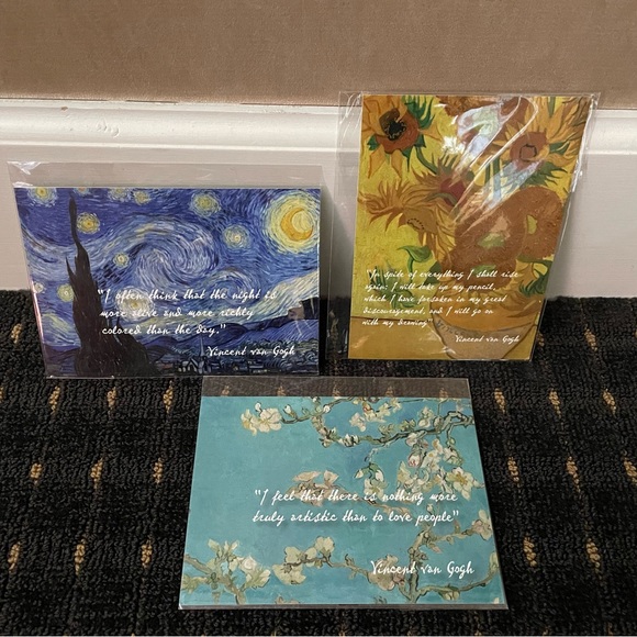 Office | Vincent Van Gogh Postcards 3 Different Postcards Nwot | Poshmark